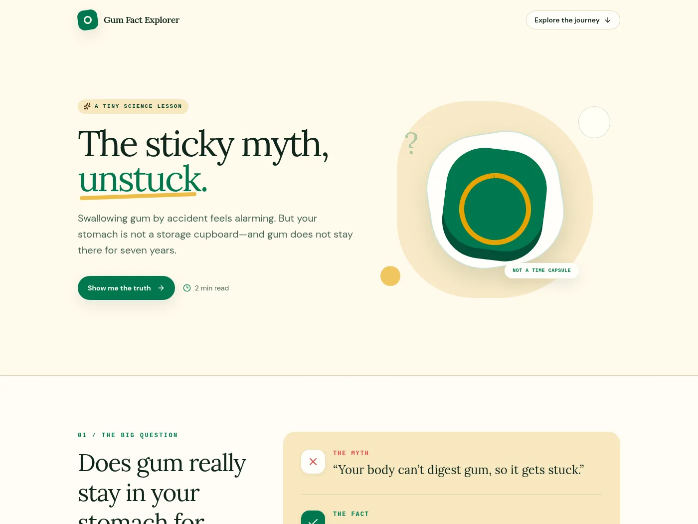 Gum Fact Explorer