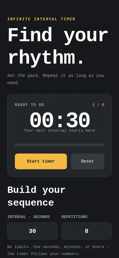 Infinite Interval Timer