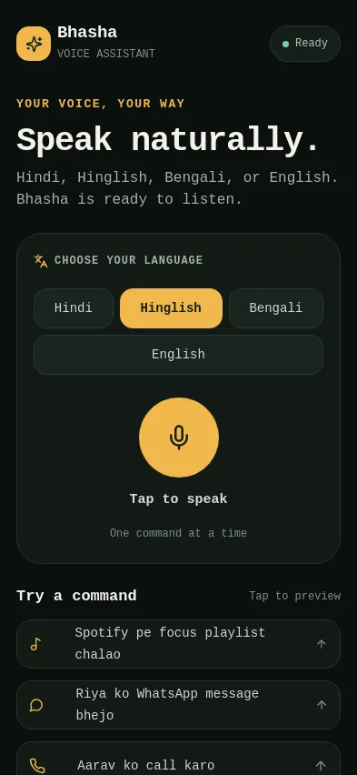 Bhasha Voice Assistant