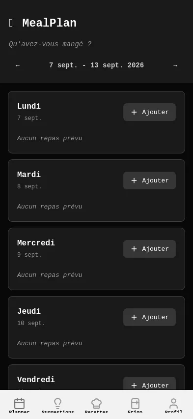 MealPlan Suggestion App