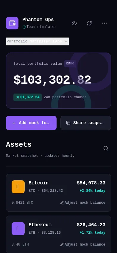 Phantom Wallet Simulator