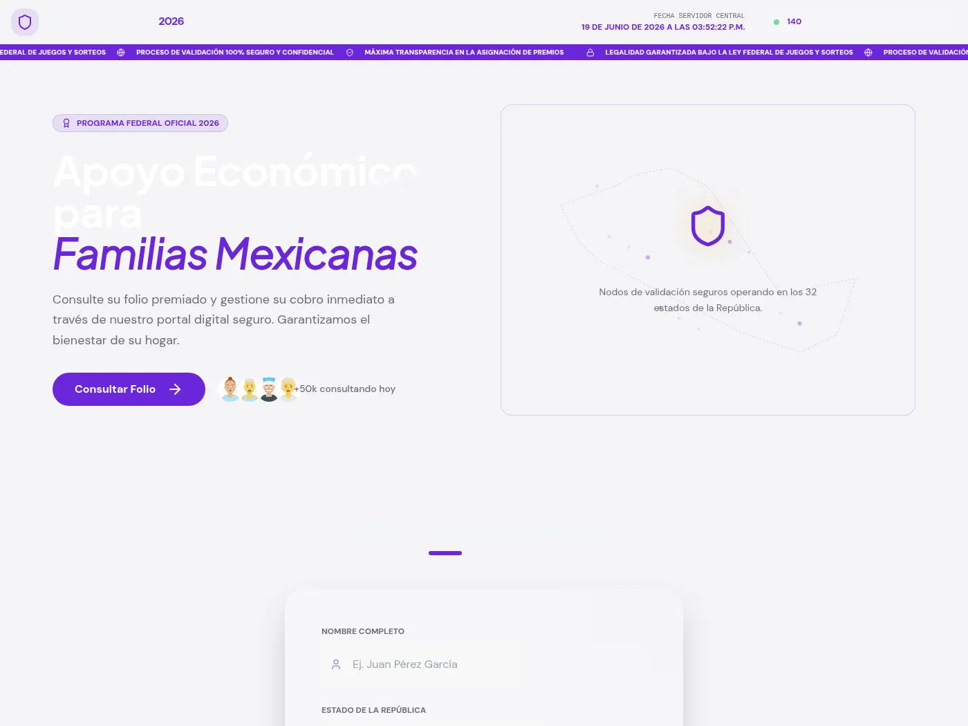 Sorteos Familias MX 2026