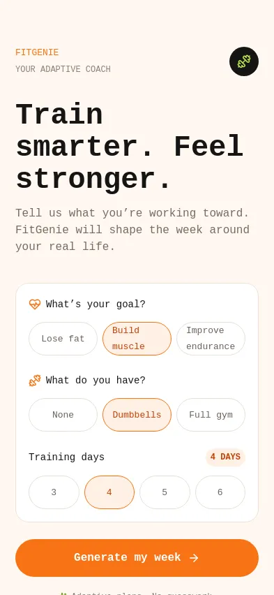 FitGenie AI Workout App