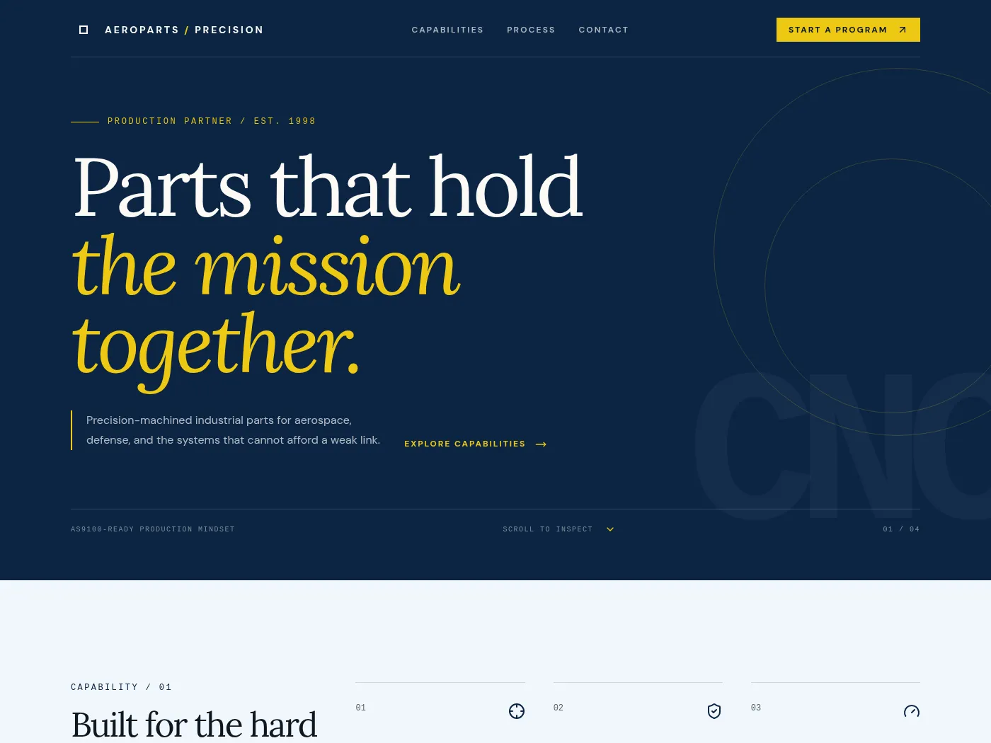 AeroParts Precision Website