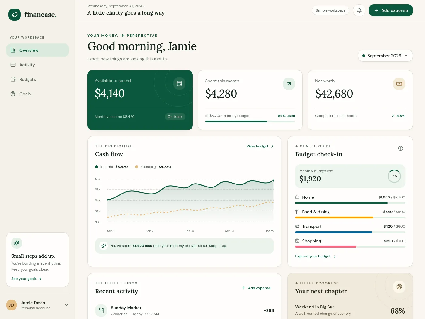 FinanEase Web Portal