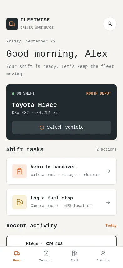 FleetWise Mobile Manager