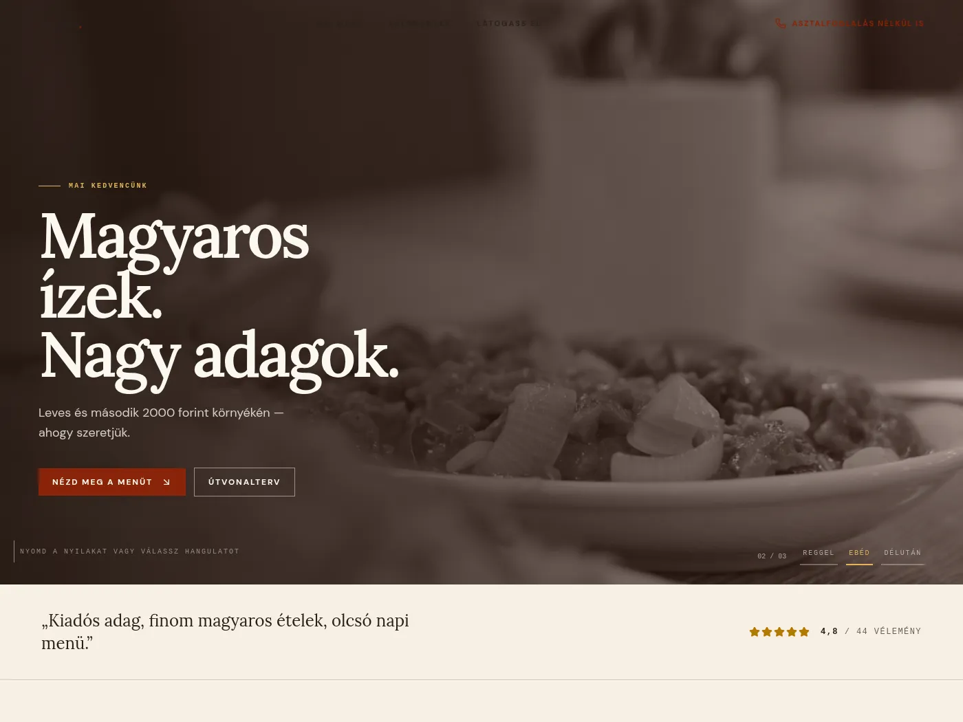 Inaska Étkezde Website