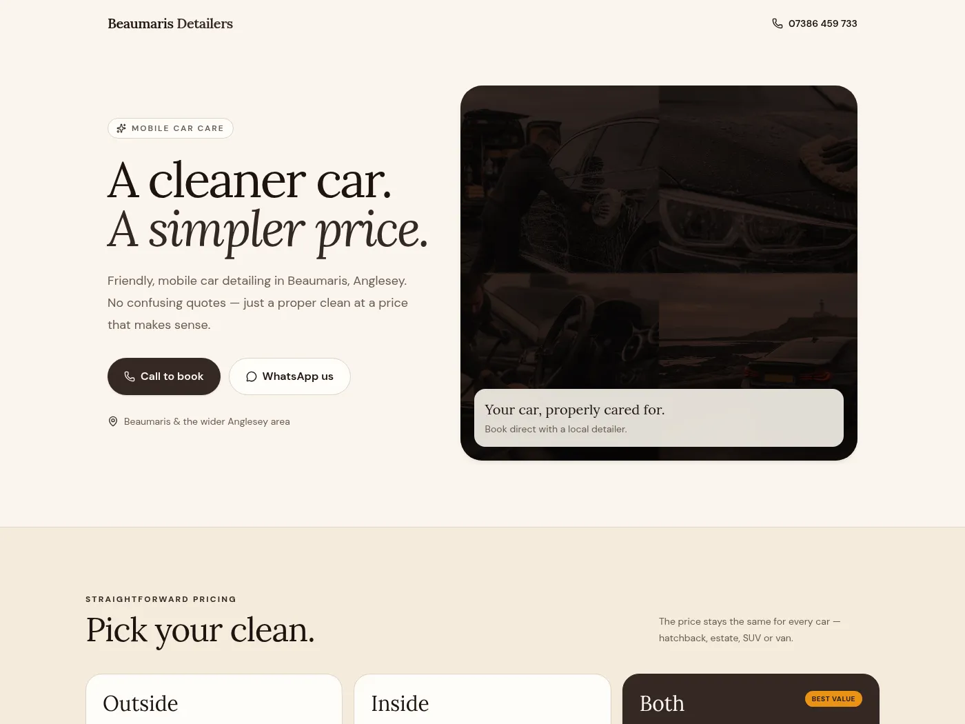 Beaumaris Detailers Webpage