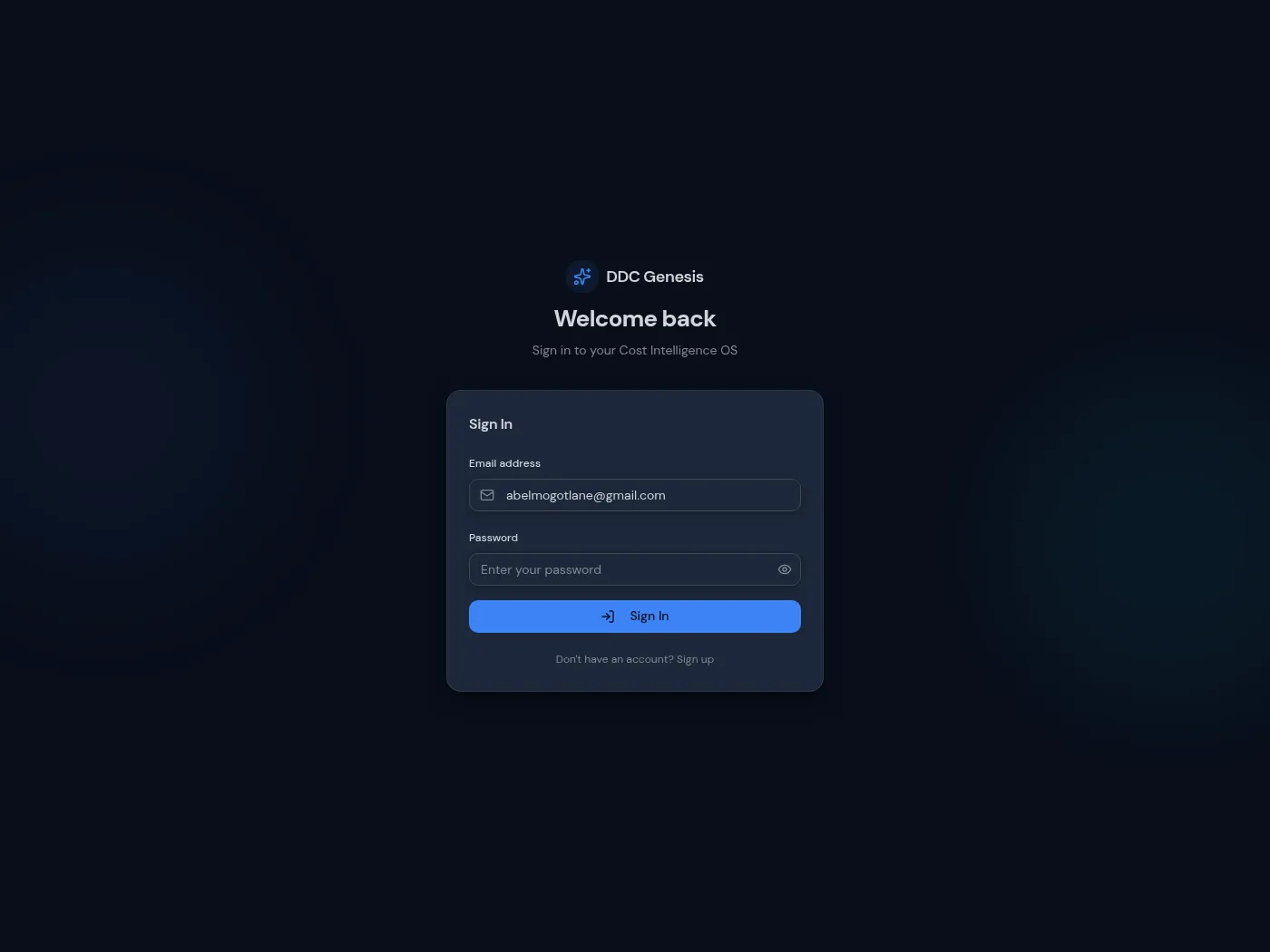 DDC Genesis: Cost Intelligence OS