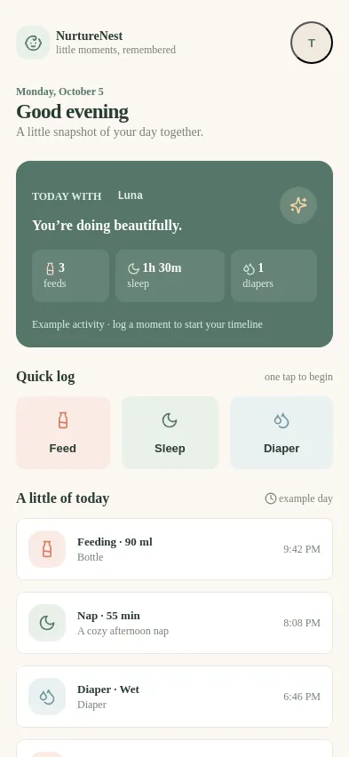 NurtureNest Baby Tracker