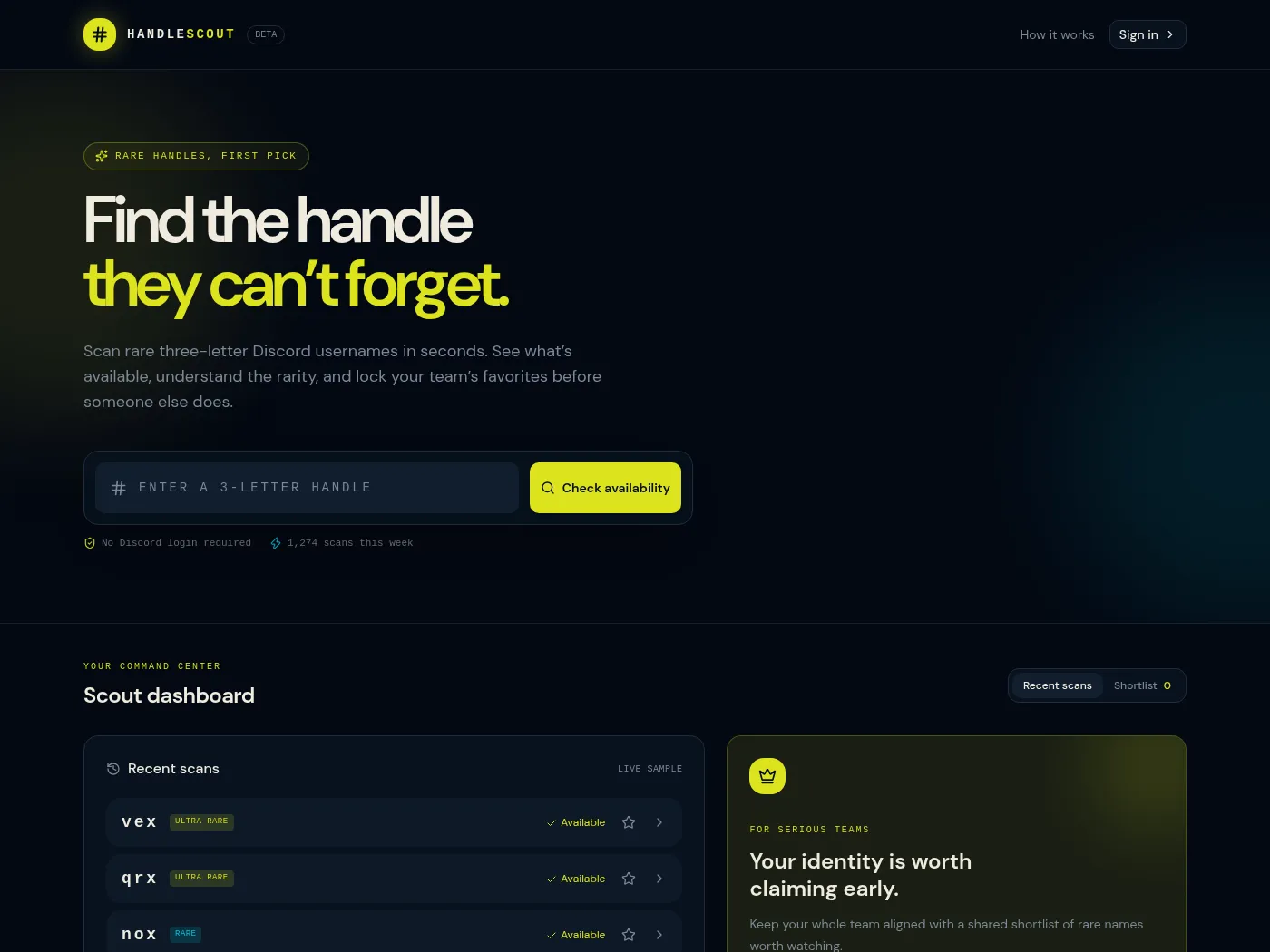 Rare Discord Handle Finder