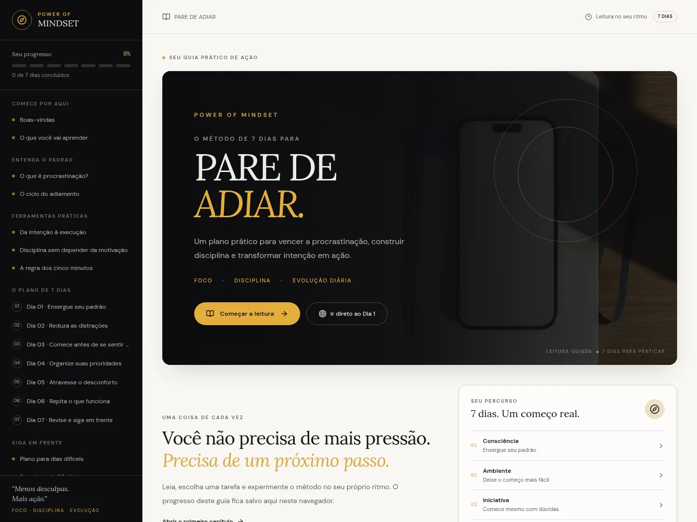 Pare de Adiar E-book Guide