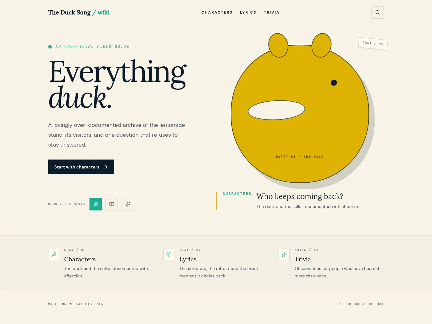 Duck Song Wiki