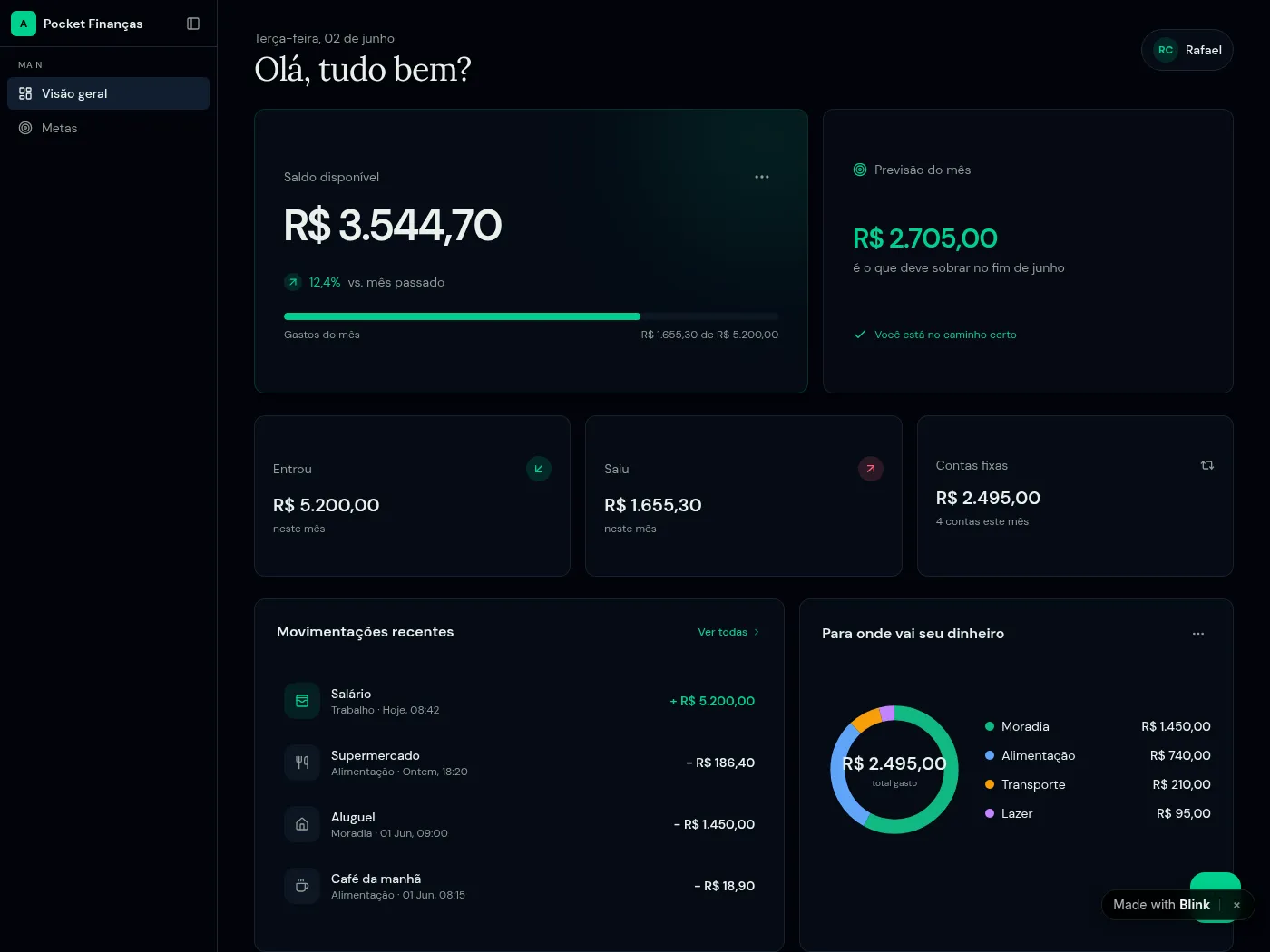 Pocket Finanças App