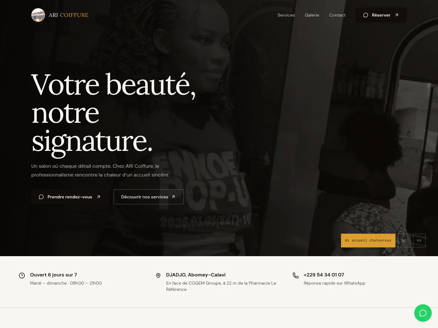 ARI Coiffure Web Presence