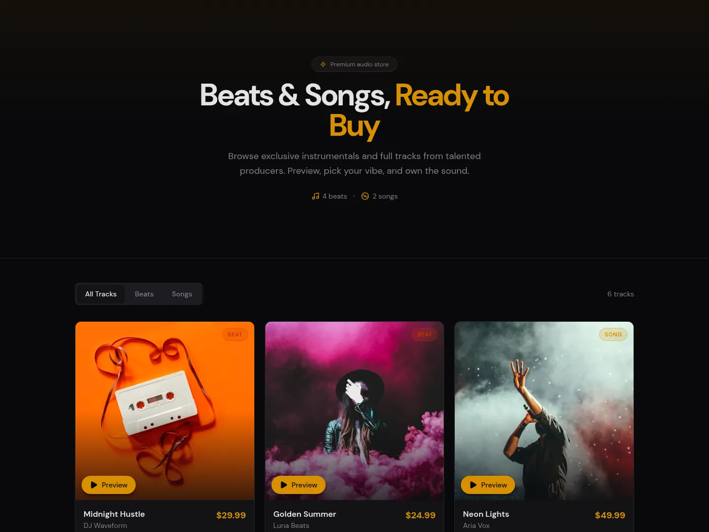 Beat & Song Storefront