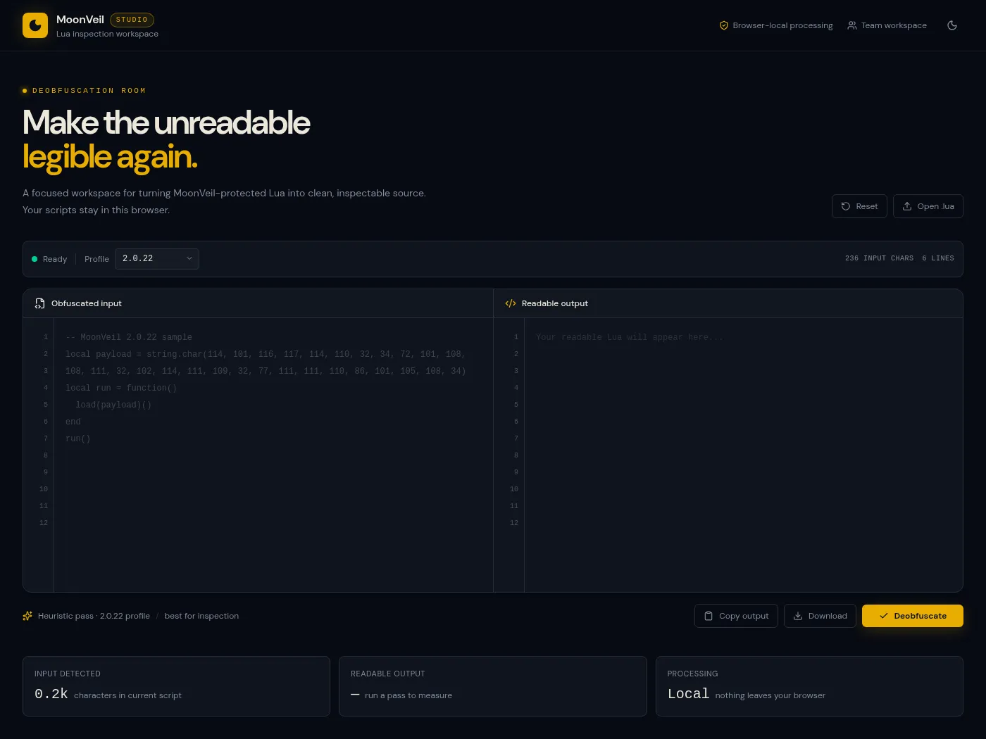 MoonVeil Lua Deobfuscator