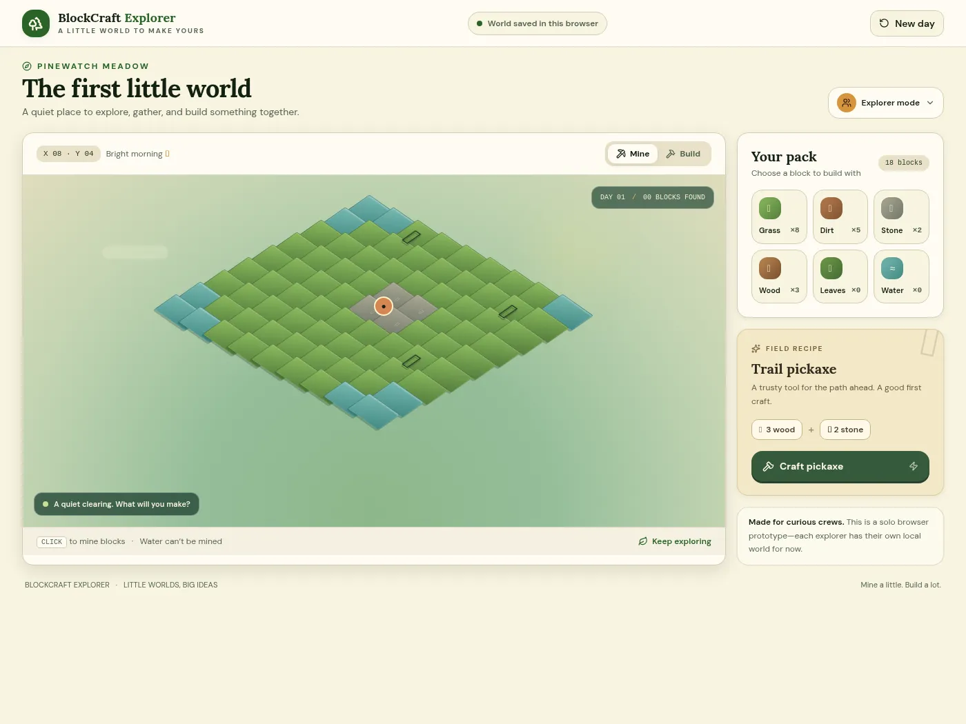 BlockCraft Explorer