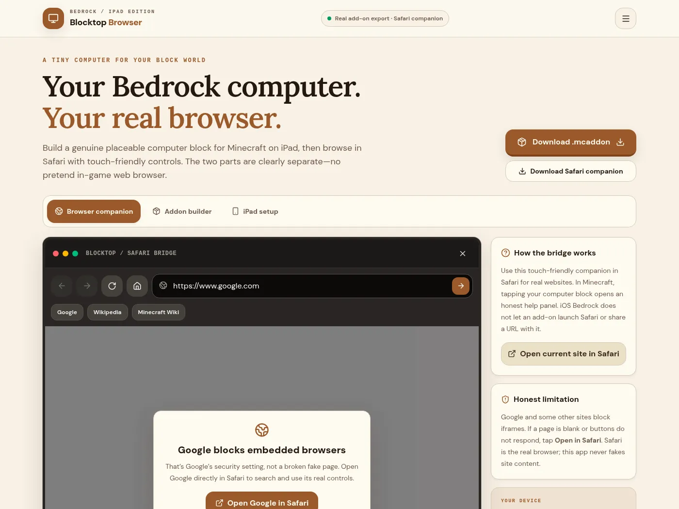 Bedrock Web Computer