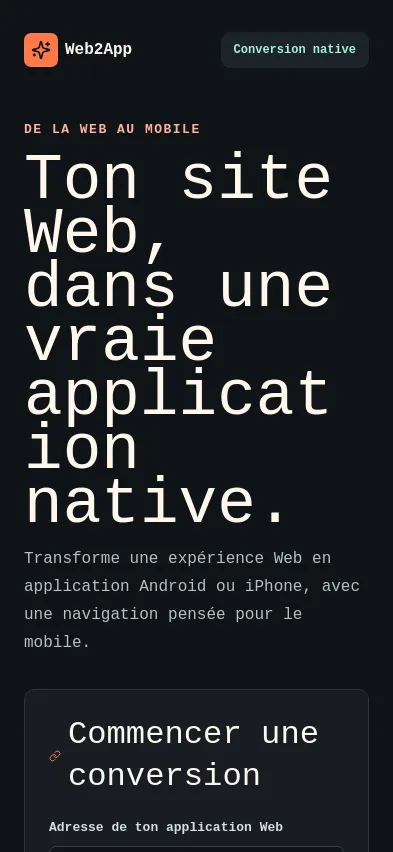 Web2App Converter