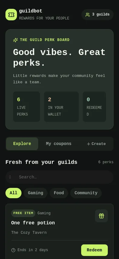 GuildBot Coupons