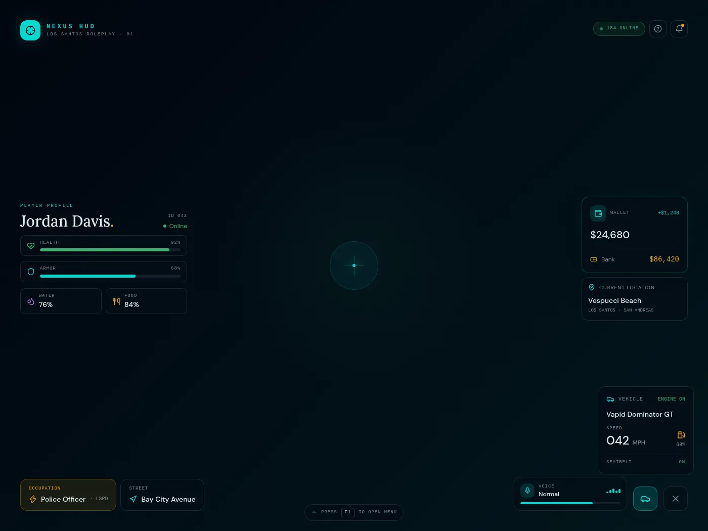 FiveM Menu Modern UI