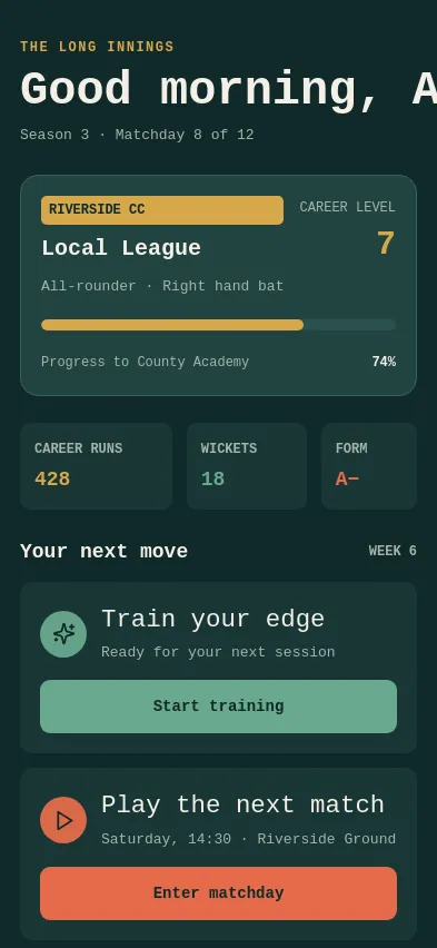 Cricket Career Manager