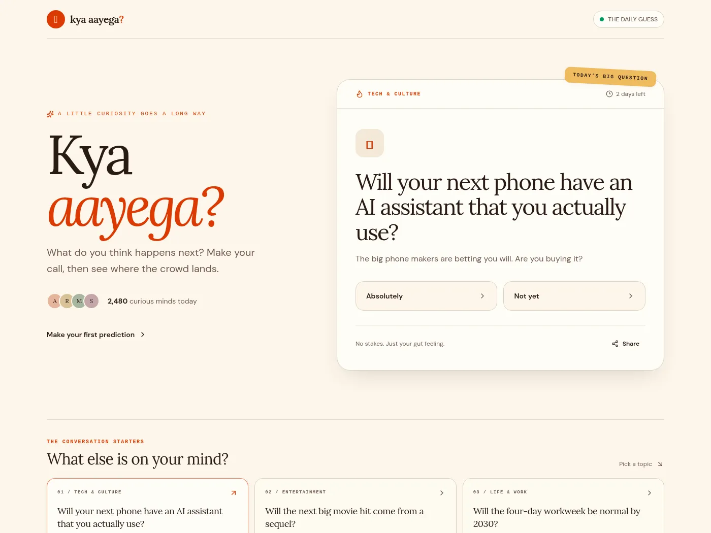 Kya Aayega Predictor