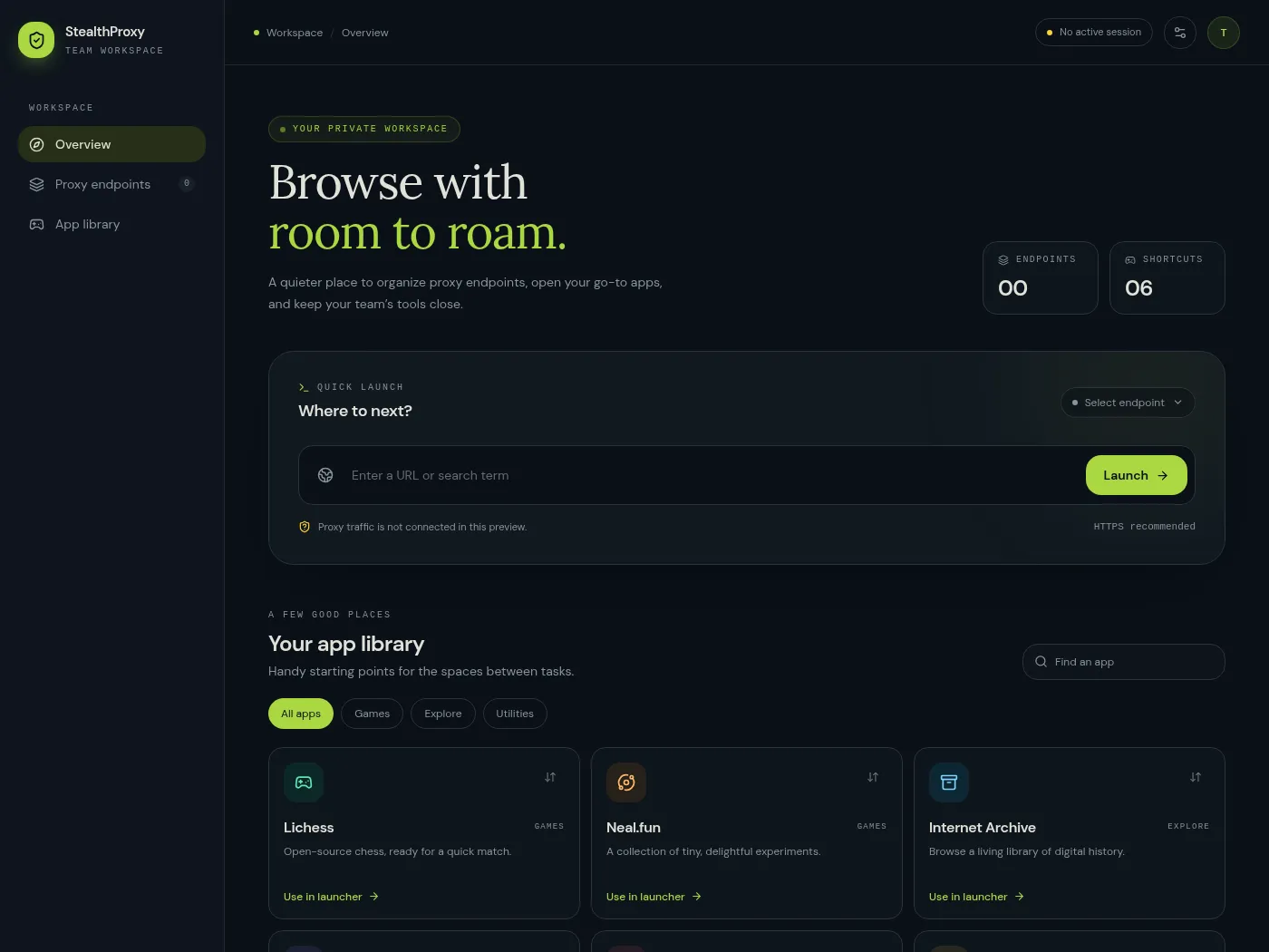 StealthProxy Portal