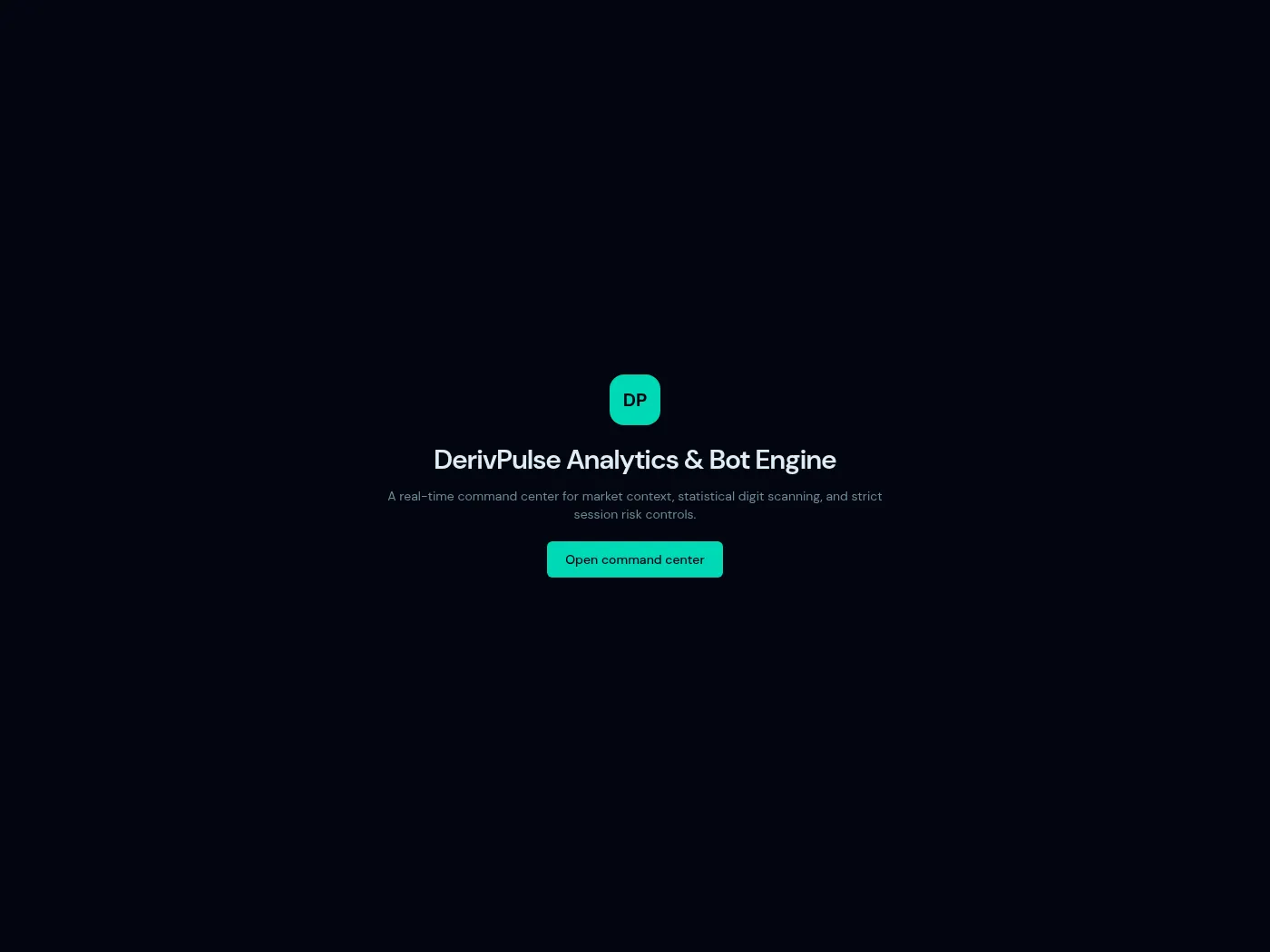 DerivPulse Analytics & Bot Engine