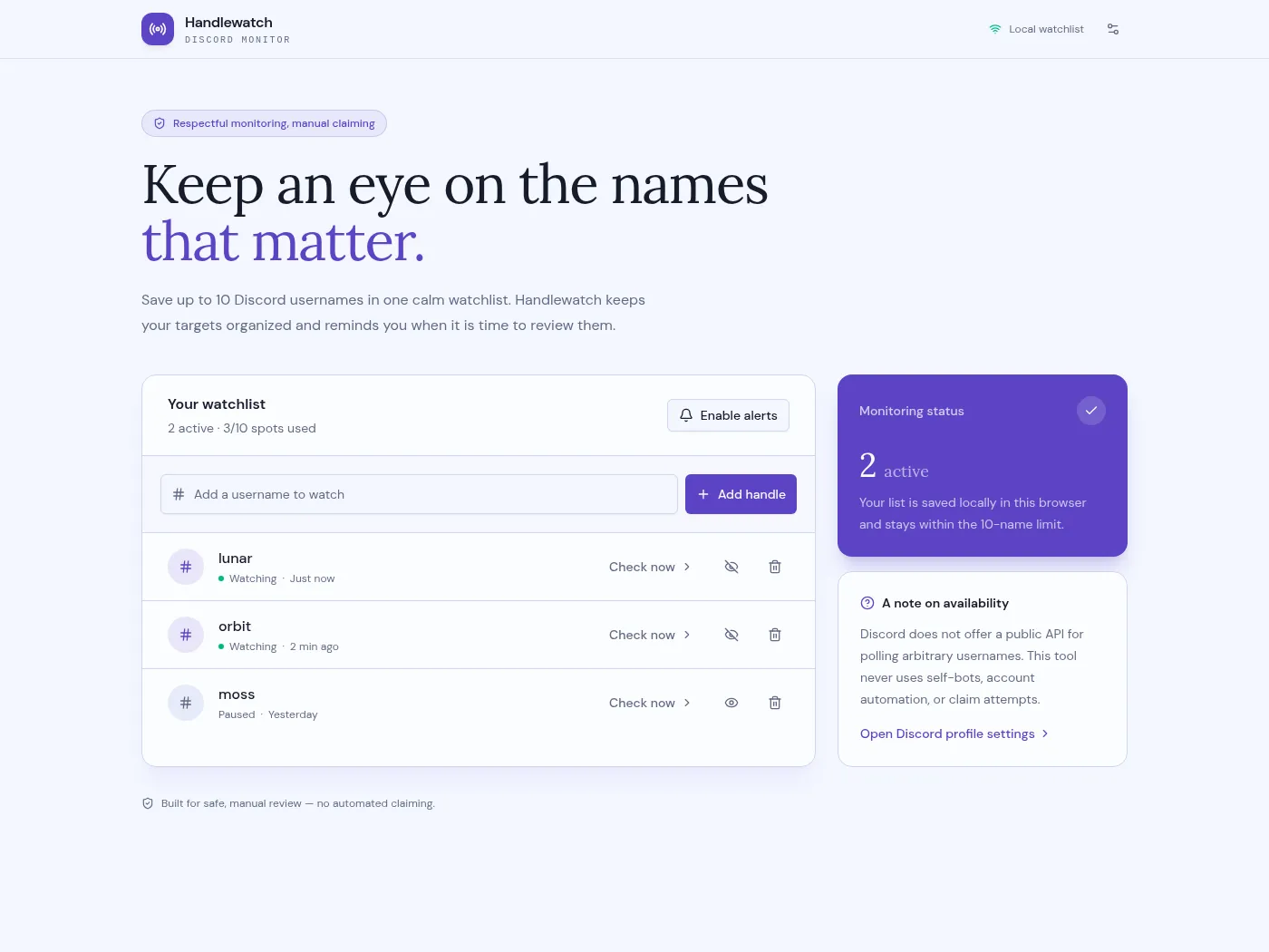 Discord Username Sniper