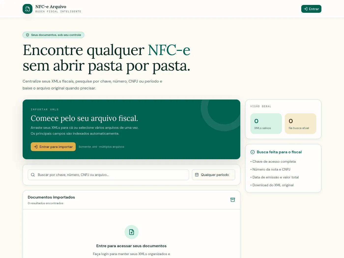 NFCE XML Search System