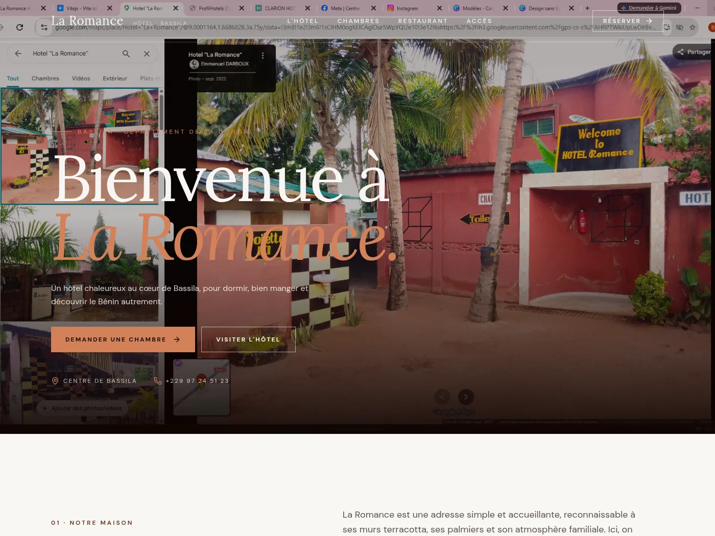 La Romance Hotel Site