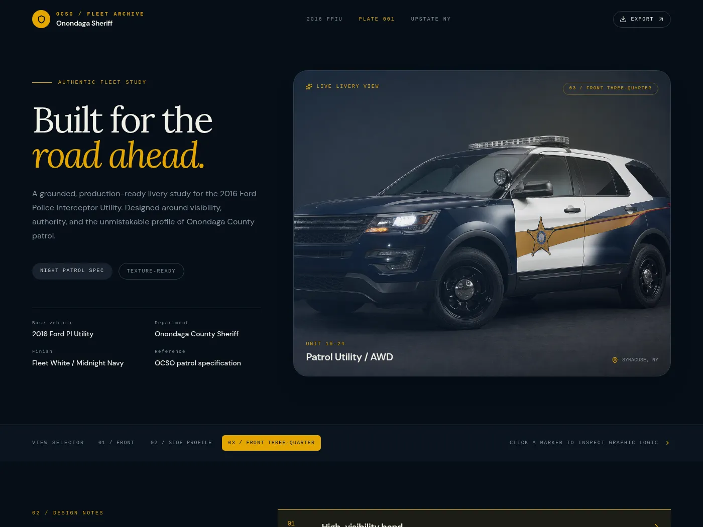 Onondaga Sheriff Livery