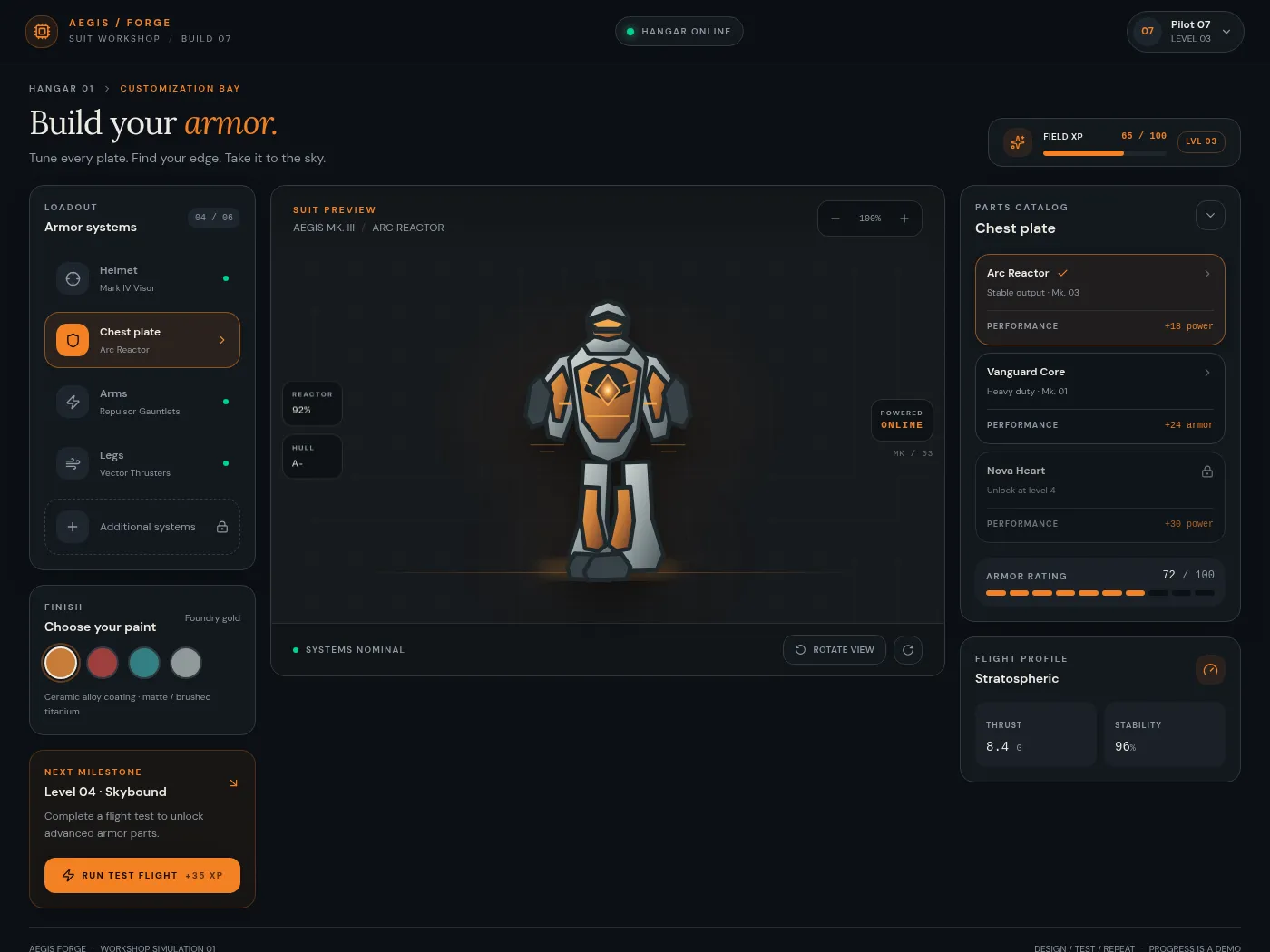 Ironman Suit Builder