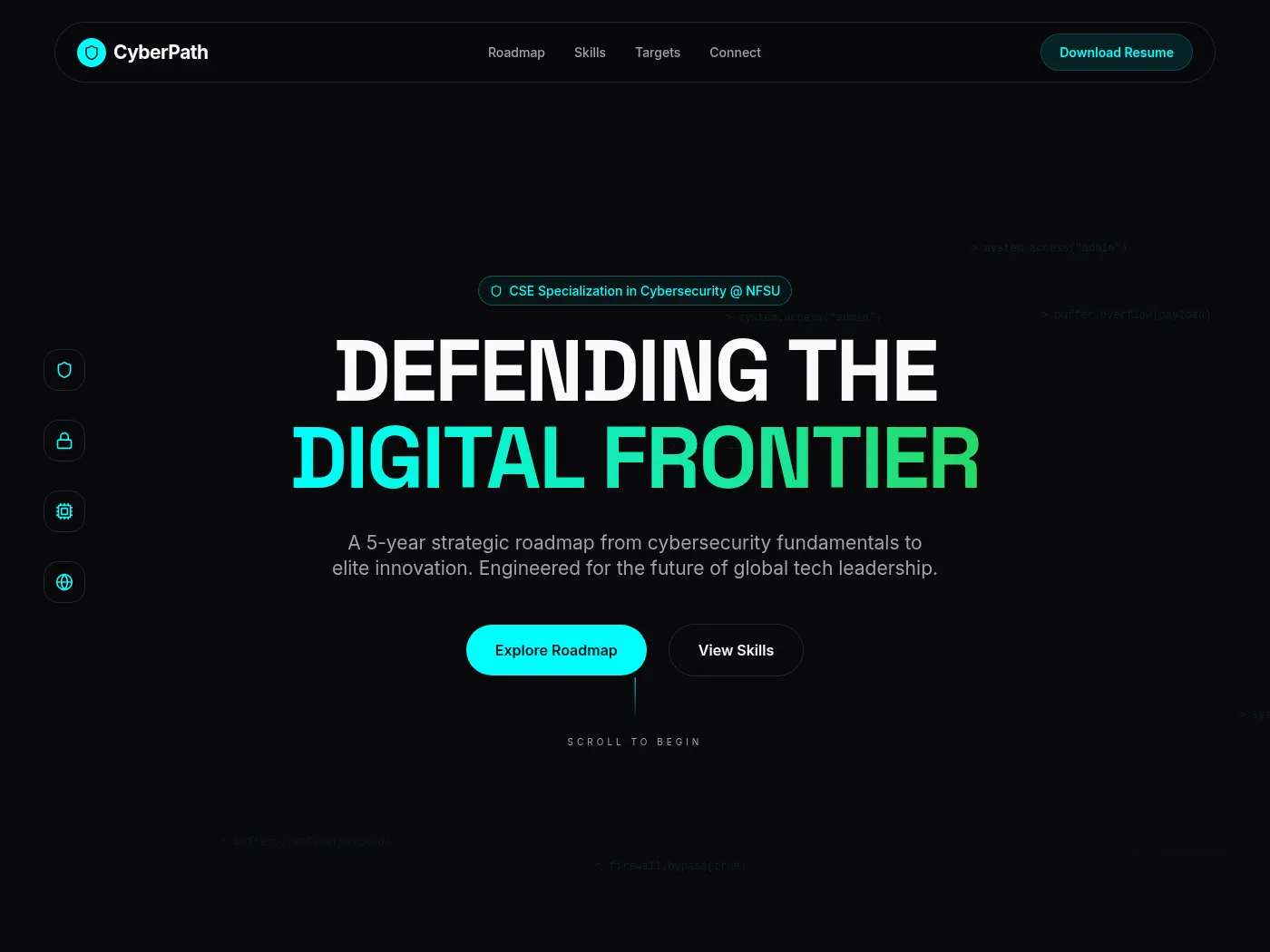 CyberSec 3D Portfolio