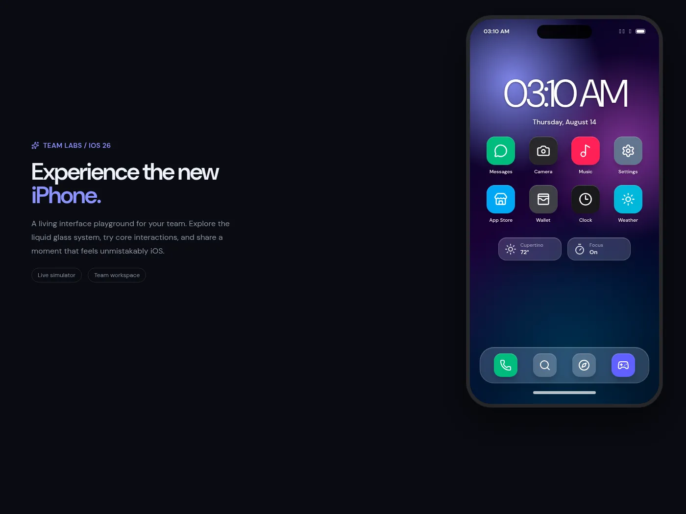 iOS 26 Web Simulator