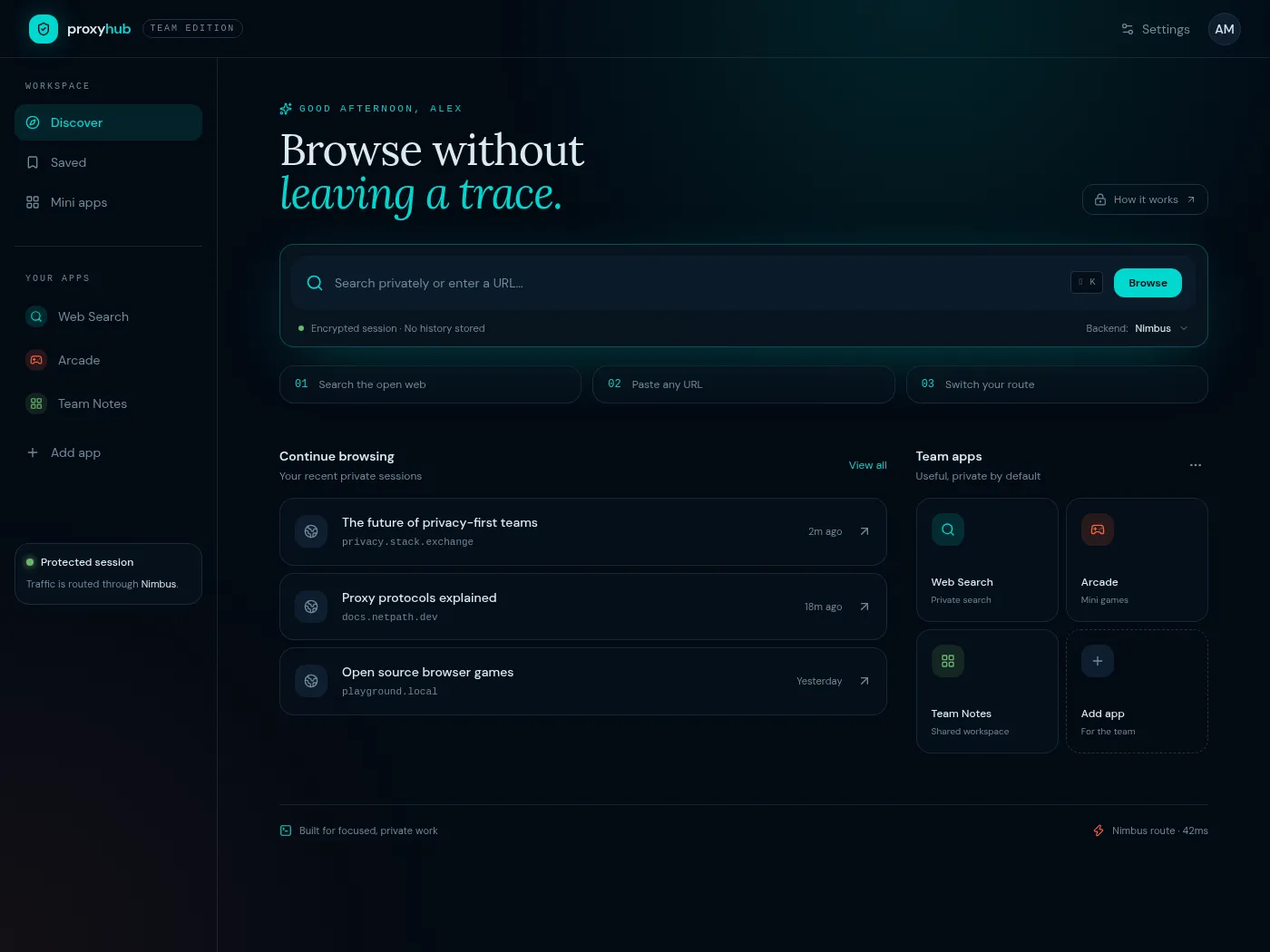ProxyHub Web Browser