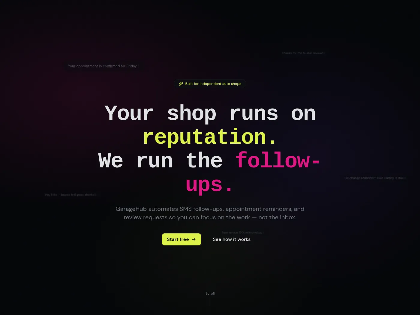 GarageHub SaaS Platform