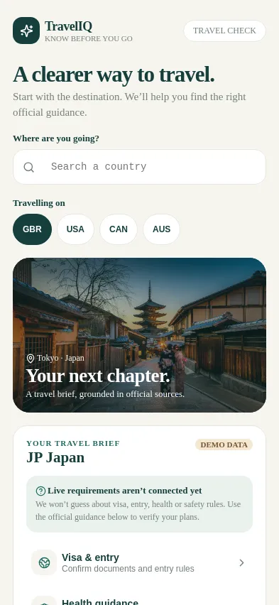 TravelIQ Mobile