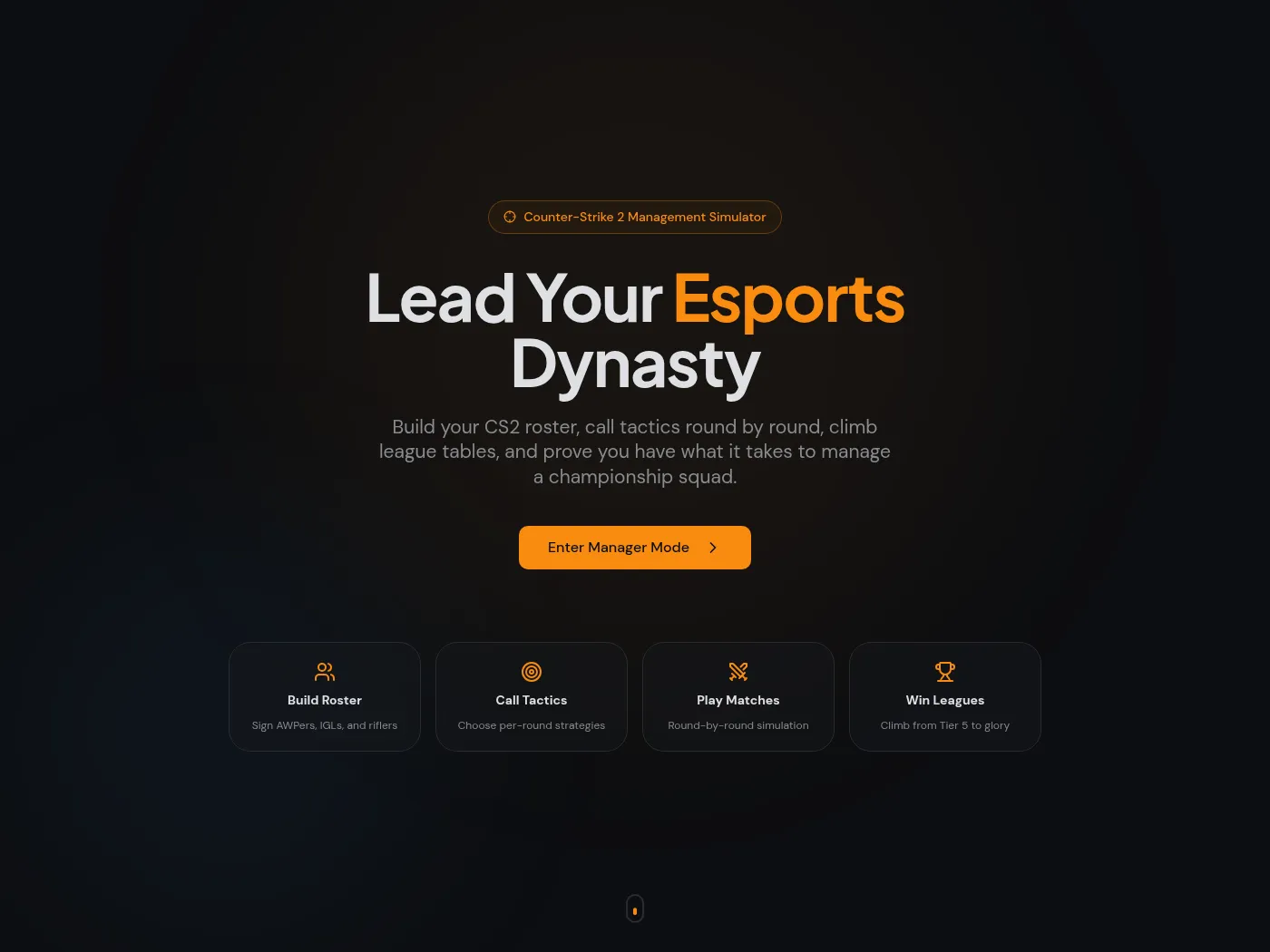 CS2 Esport Tactics Manager
