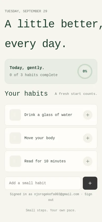 Kefa Habit Tracker