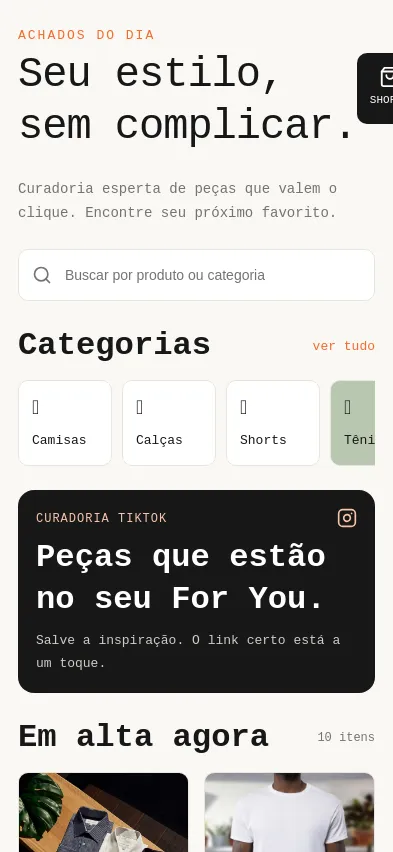 Shopee Minimal Mobile Shop