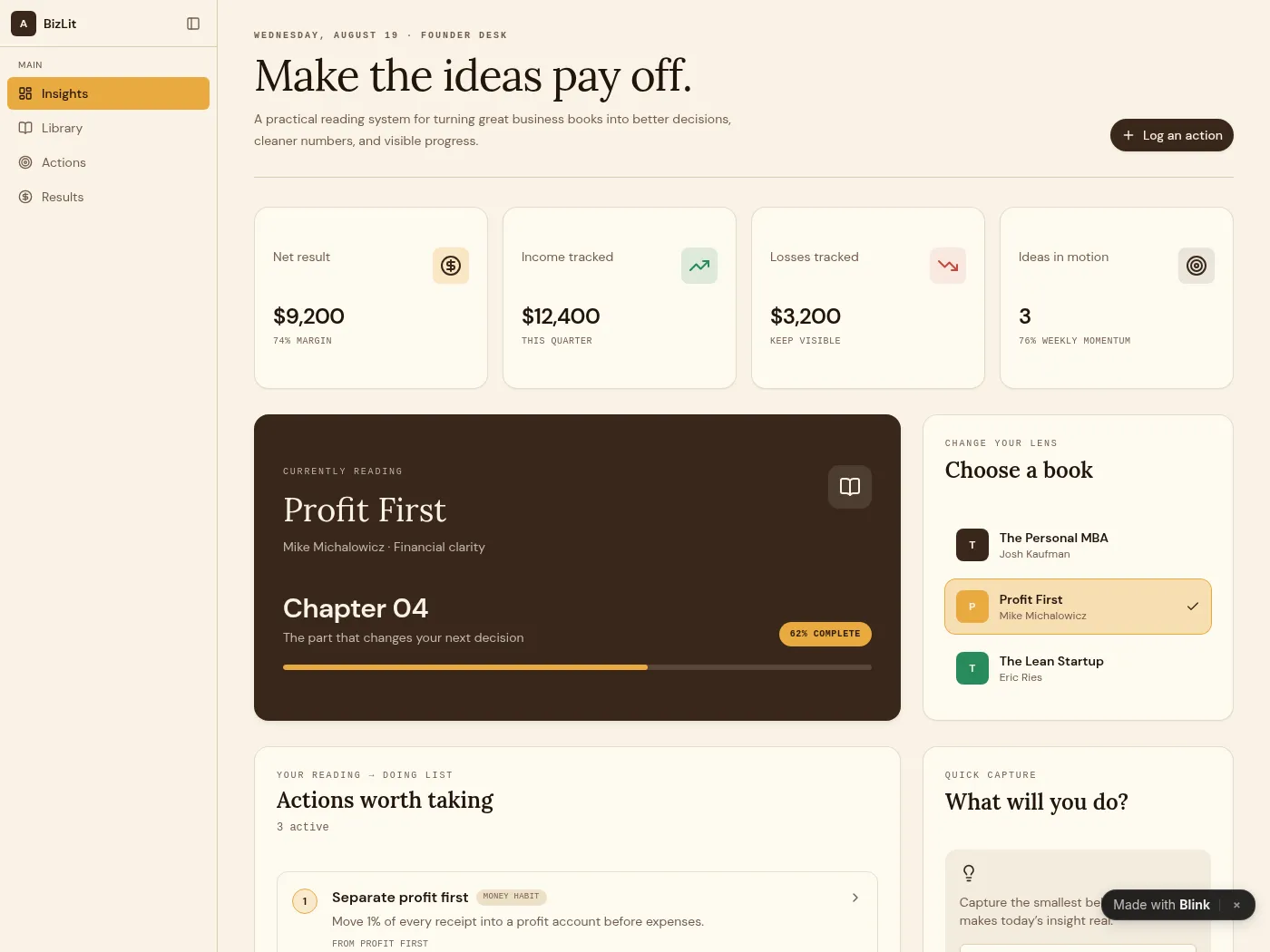 BizLit Insights App