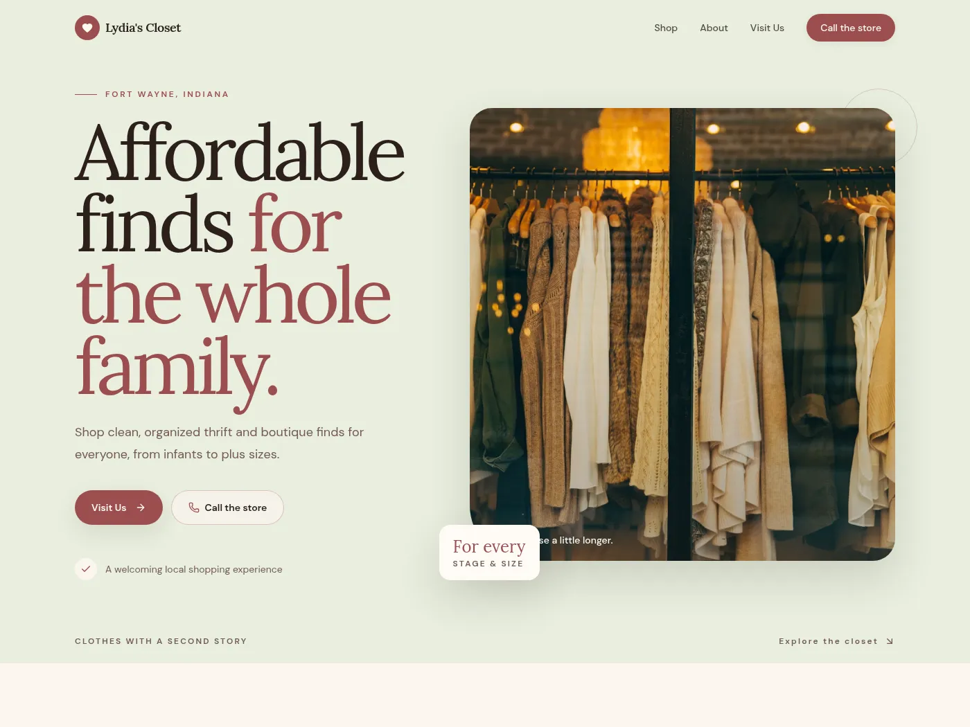 Lydia's Closet Website