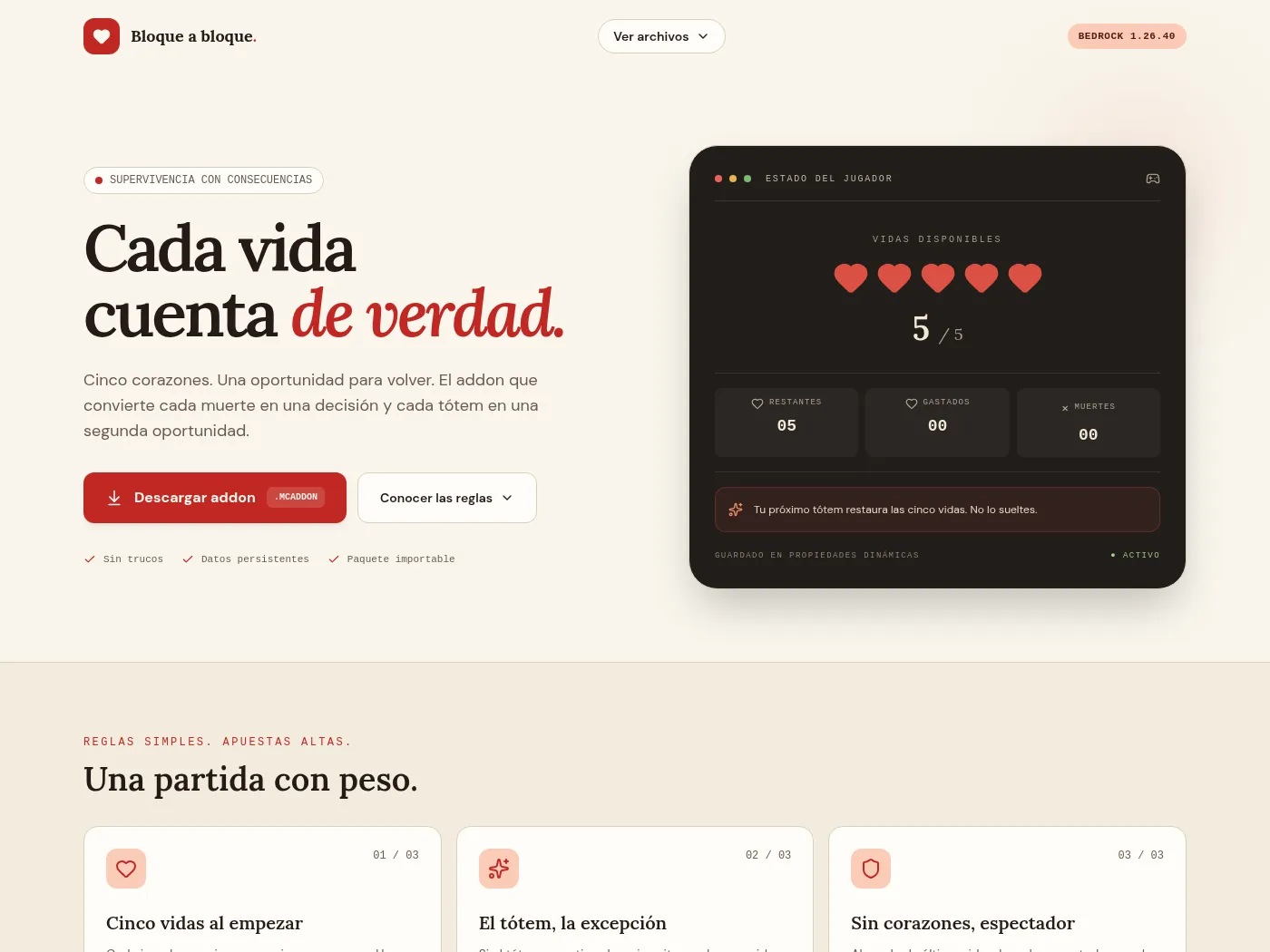 Sistema de Corazones Addon