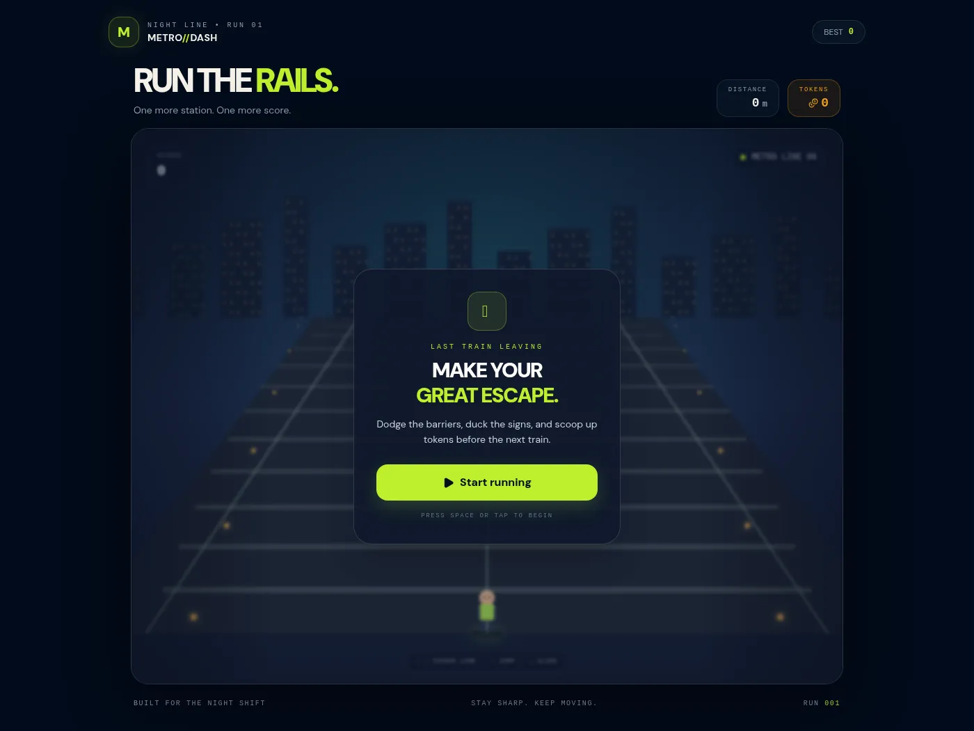 Metro Dash Game