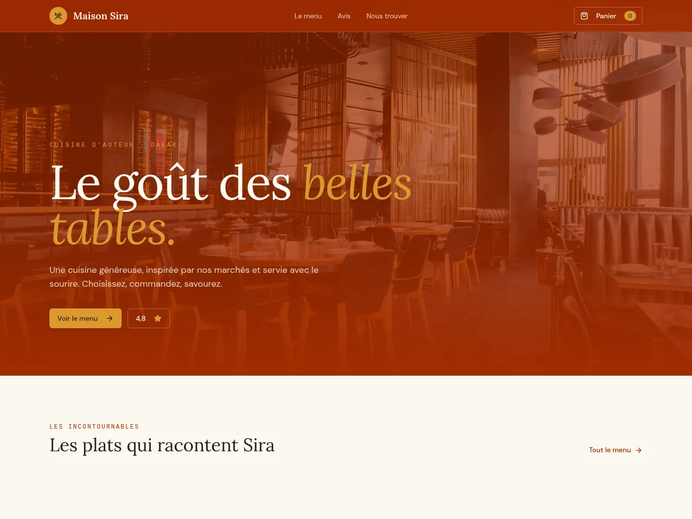 Restaurant One Web
