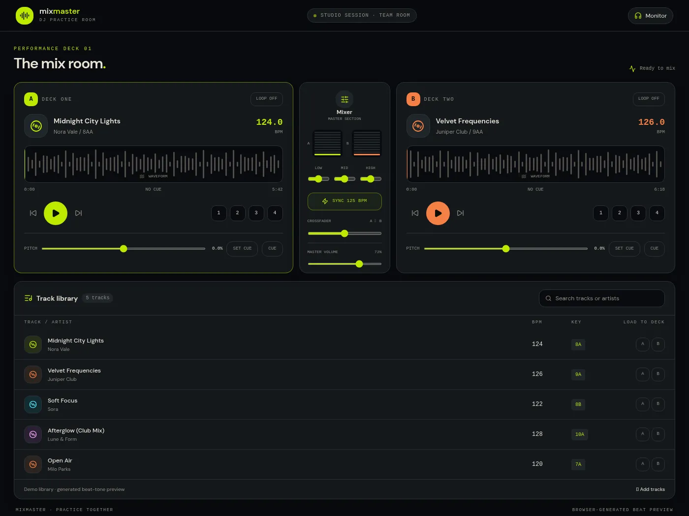MixMaster DJ Simulator