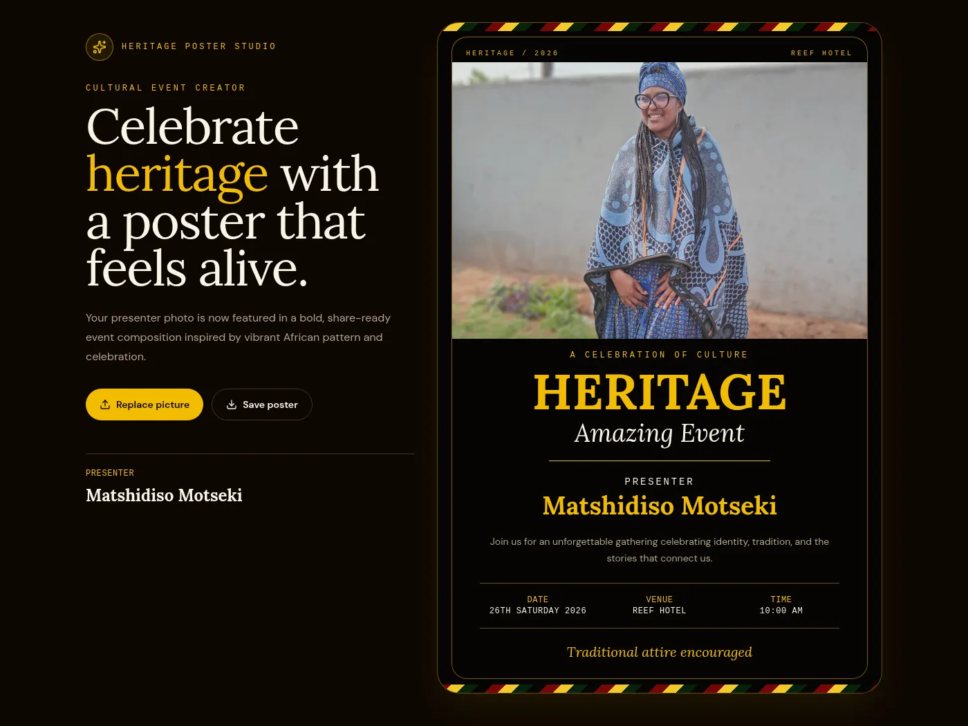 Heritage Poster Creator
